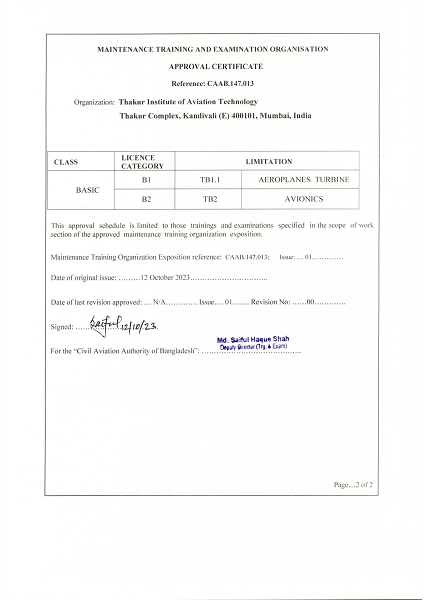 TIAT-Thakur Institute of Aviation Technology